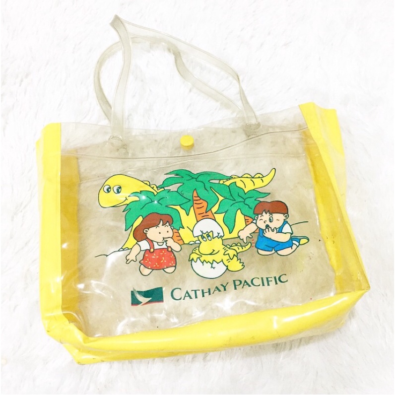 Jual Original Cathay Pacific Bag Kids PVC Clear Small Bag Tas Anak ...