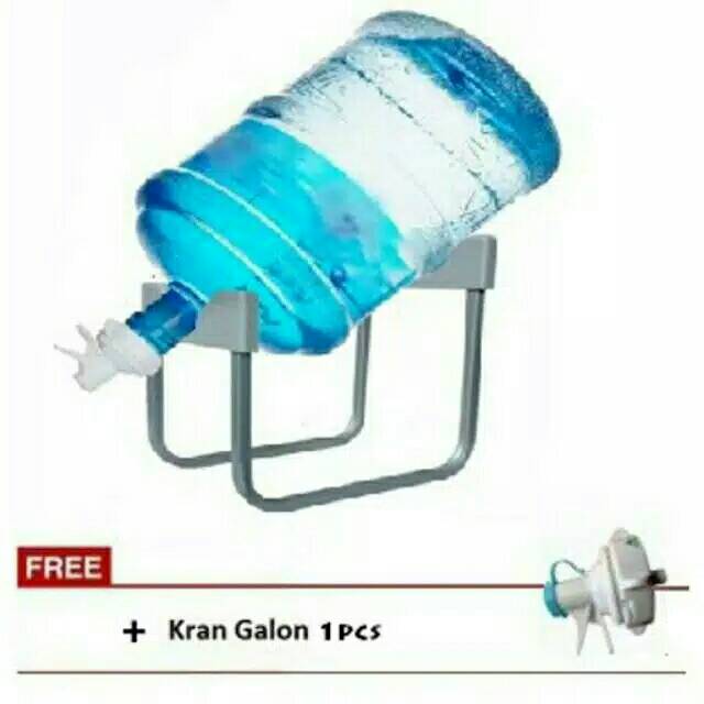 Jual Rak galon + keran galon / besi holder galon / dudukan / kaki ...