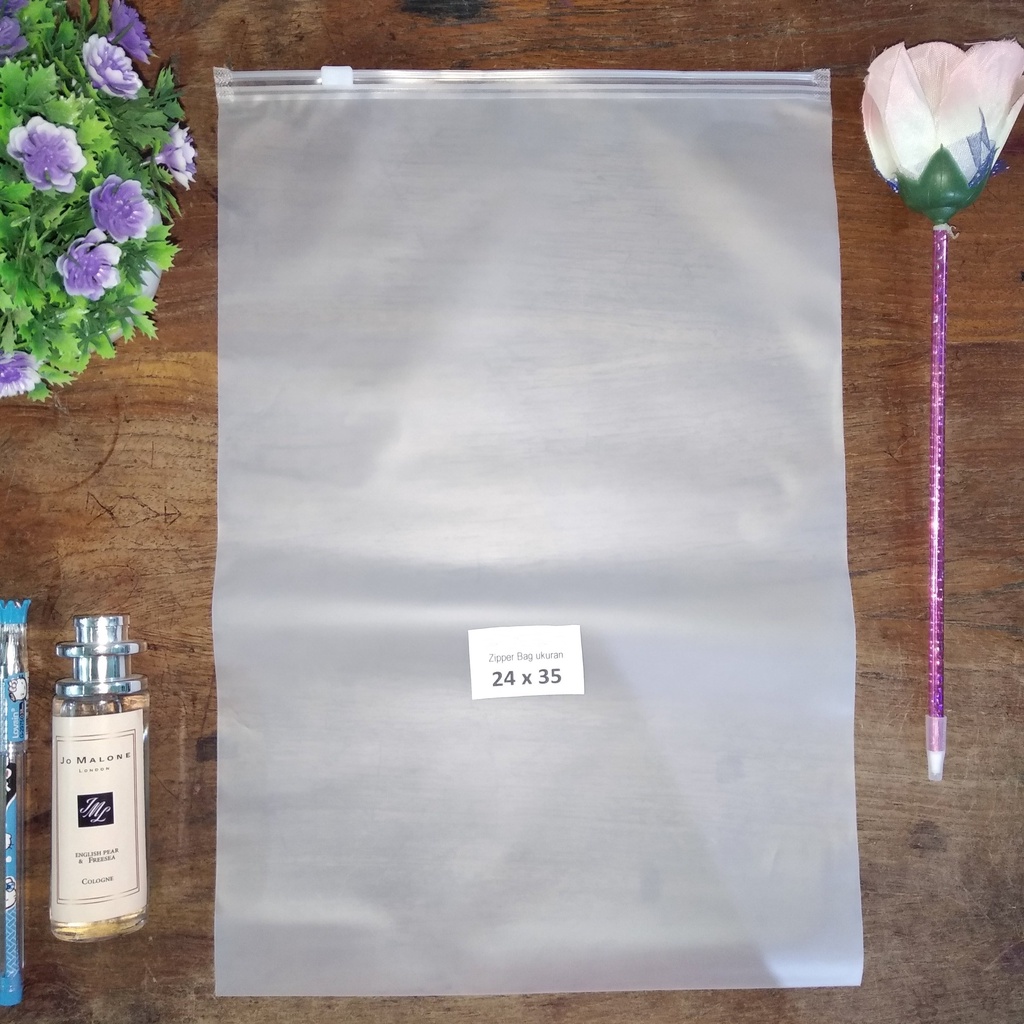 Jual ZIPLOCK DOFF / Zipper Bag Putih Storage Serbaguna / Tas Pouch ...
