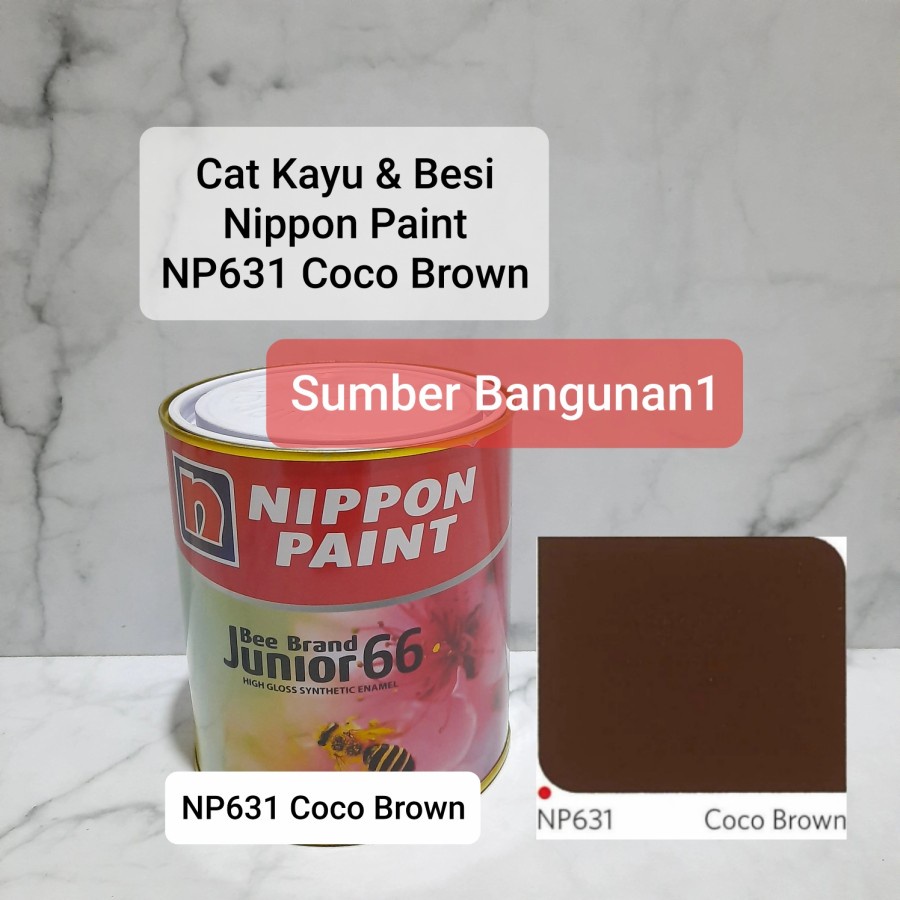 Jual Cat kayu besi nippon paint junior NP631 Coco Brown coklat tua ...