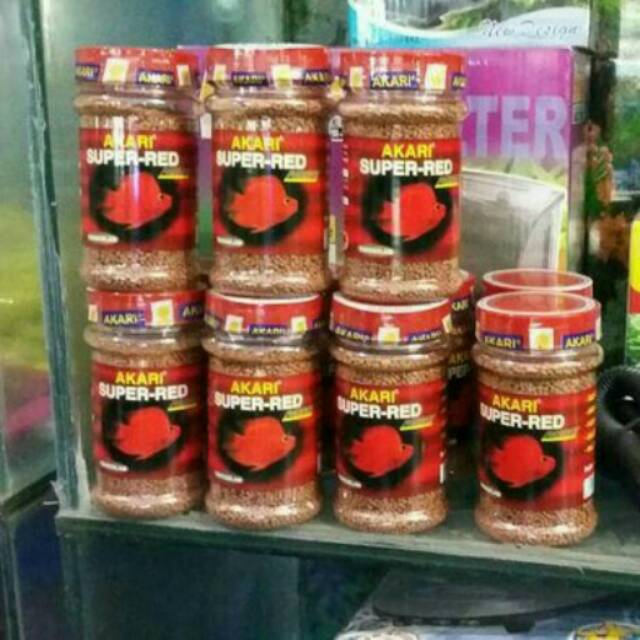 Jual Makanan Ikan Pelet Akari Super Red Parrot 140gr Tenggelam Sinking ...