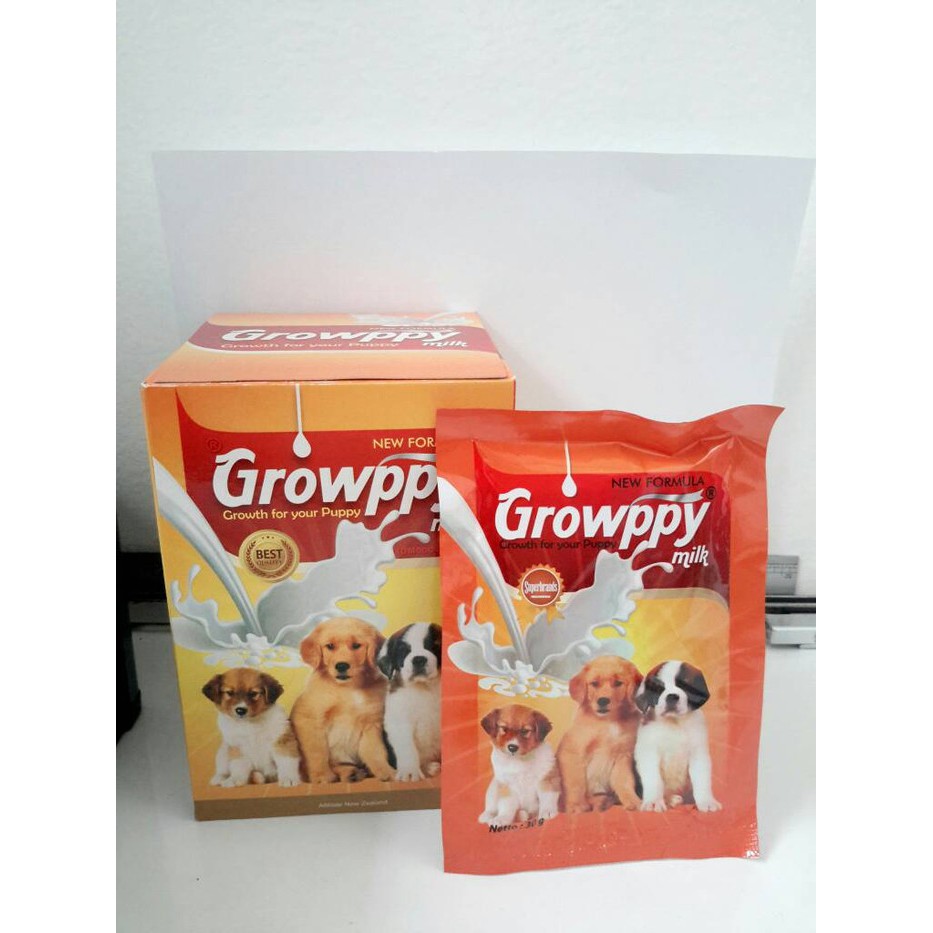 Jual Susu Growppy Sachet 30gr Susu untuk anak Anjing / Puppy | Shopee Indonesia