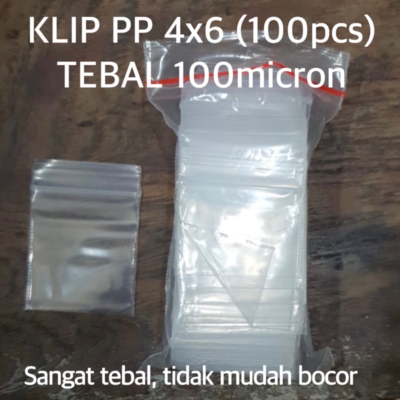 Jual PLASTIK KLIP PP 4x6 TEBAL 100 MICRON KLIP PUTIH ZIPPER | Shopee Indonesia
