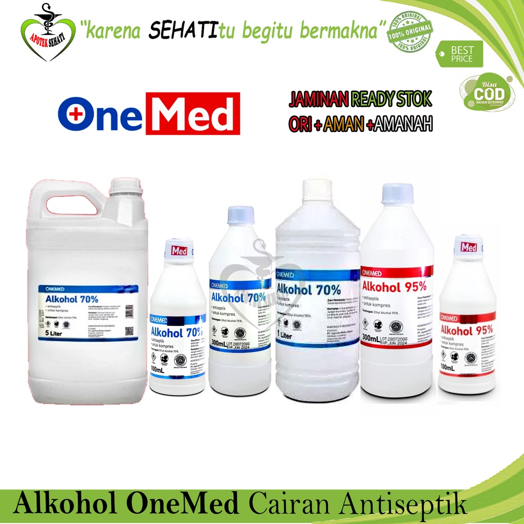 Jual Onemed Alkohol Antiseptik Disinfektan Pembersih Luka | Shopee ...