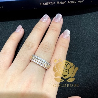 Jual Cincin Listing Titanium model Cincin Tumpuk BV2 Lapis Emas 18k ANTI KARAT perhiasan crystal ...