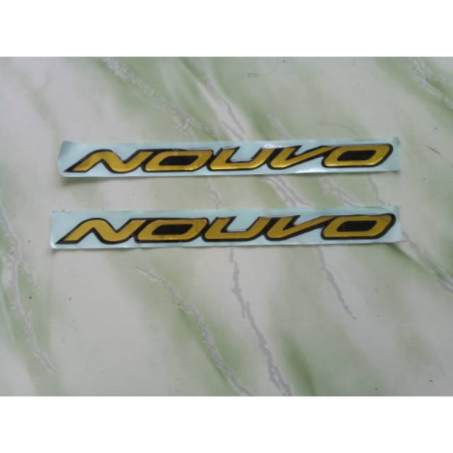Jual Stiker emblem logo timbul NOUVO gold | Shopee Indonesia