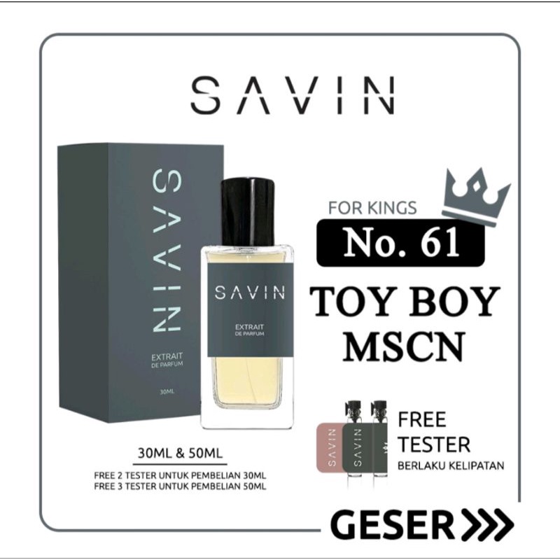 Jual SAVIN PARFUM NO.61 toy boy mscn | Shopee Indonesia
