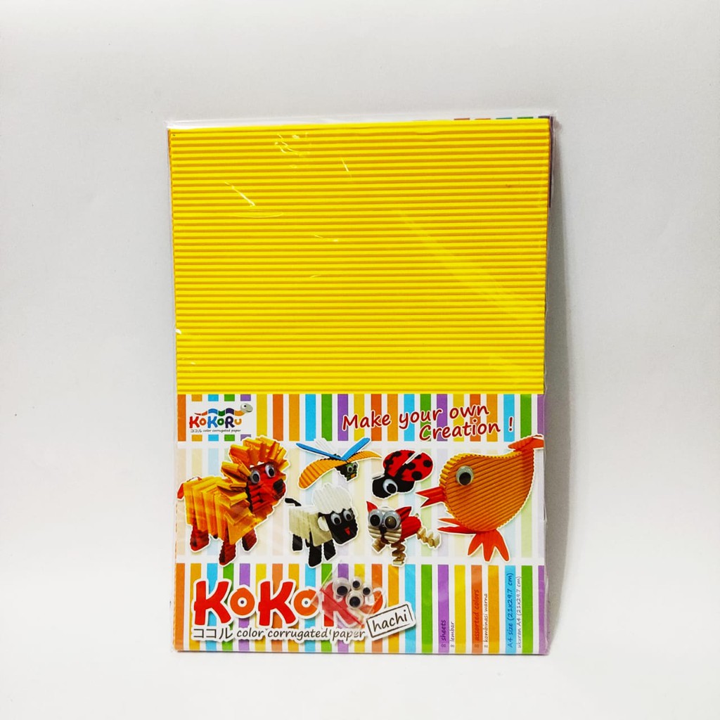 Jual kertas kokoru A4 color corrugated paper craft | Shopee Indonesia