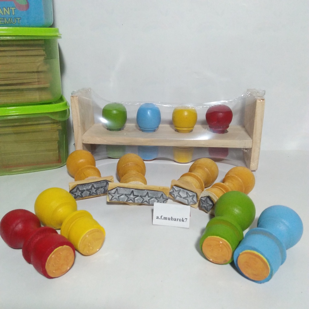 Jual Stempel Reward Penilaian Anak PAUD/TK Edukasi Stempel Huruf ...