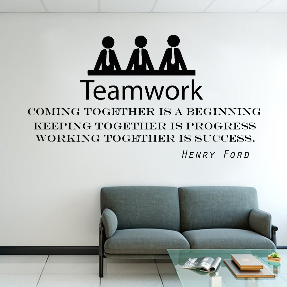 Jual Homes - Stiker Dinding Teamwork Motivation Wall Decals Henry Ford ...