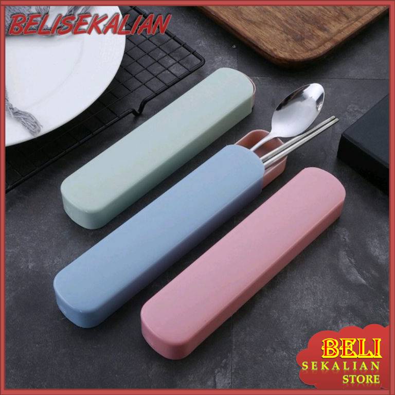 Jual Sendok Set Garpu Sumpit Stainless + Kotak / Sendok Garpu Sumpit ...