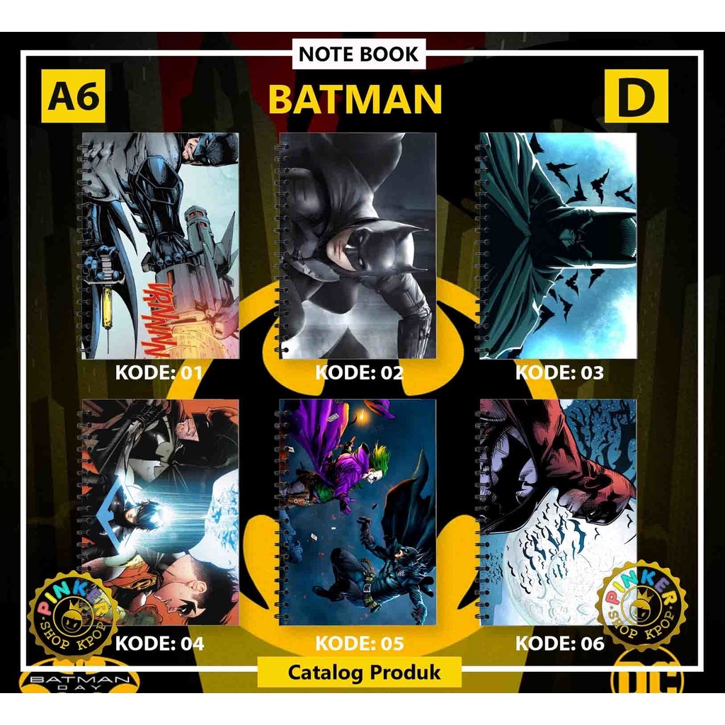 Jual Note/Notebook BATMAN SERI 4 A6 ISI 50 LEMBAR BUKU | Shopee Indonesia