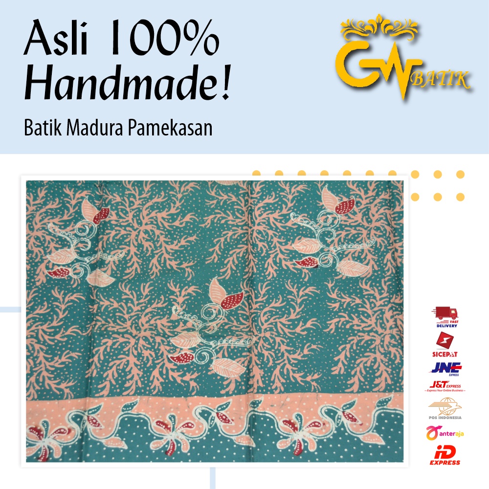 Jual Kain Batik Asli Madura Khas Pamekasan Ukuran 190x110 Cm Bahan ...