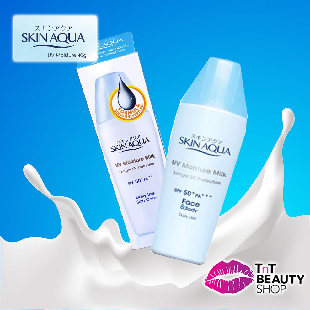 Jual SKIN AQUA UV Moisture Milk SPF50 40 gram | Shopee Indonesia