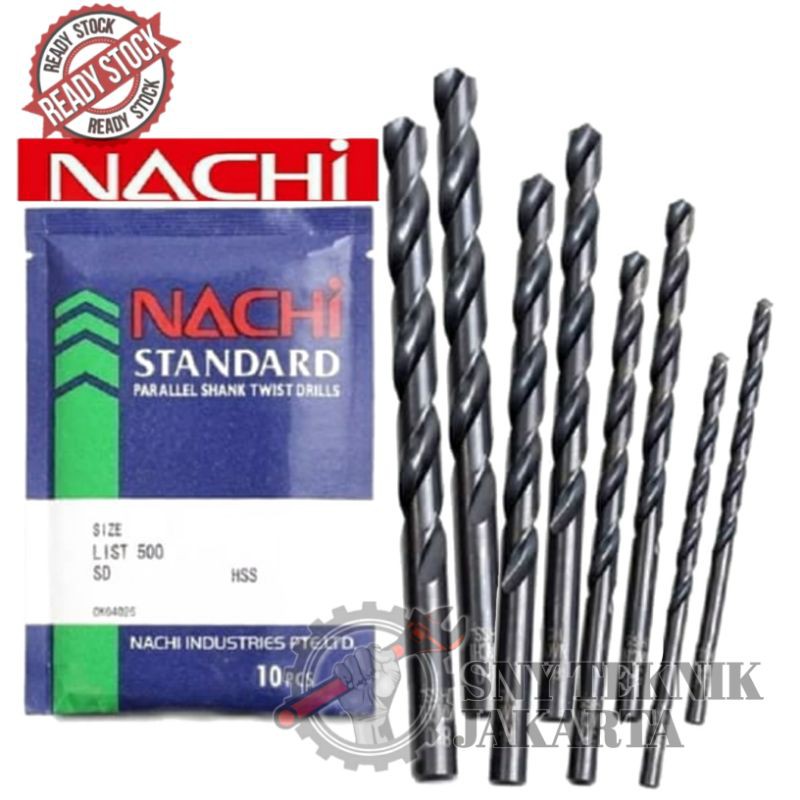 Jual Original Mata Bor Besi size 5mm HSS Spiral Matric Drill Bit NACHI | Shopee Indonesia