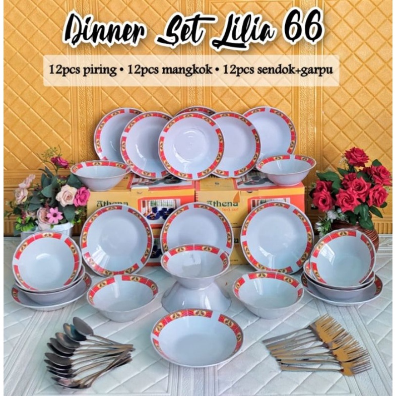 Jual Piring Makan Lilia Dinner Set Lilia | Shopee Indonesia