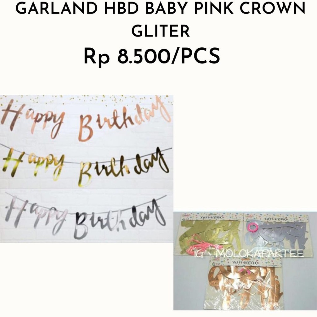 Jual [DIJAMIN MURAH] GARLAND/BUNTING FLAG/BANNER GANTUNG TULISAN HAPPY ...