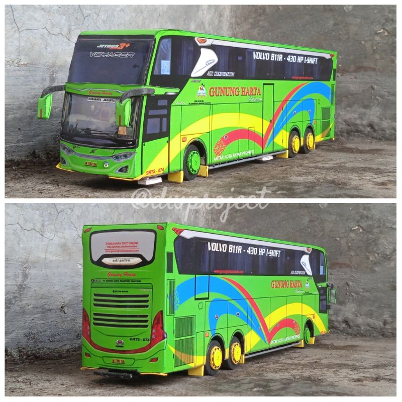 Jual MINIATUR BUS GUNUNG HARTA (Papercraft Bus) | Shopee Indonesia