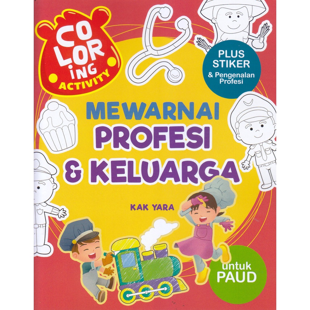 Jual Coloring Activity Mewarnai Profesi dan Keluarga - Kak Yara ...