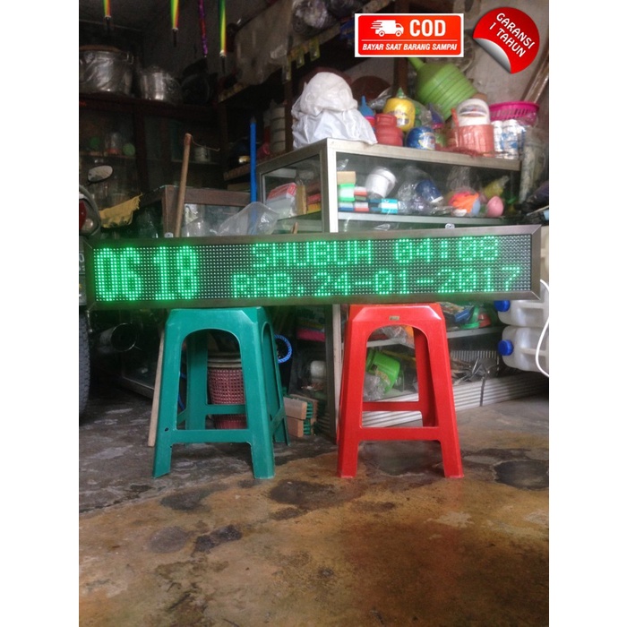 Jual PROMO tulisan berjalan running text jam digital masjid jadwal ...