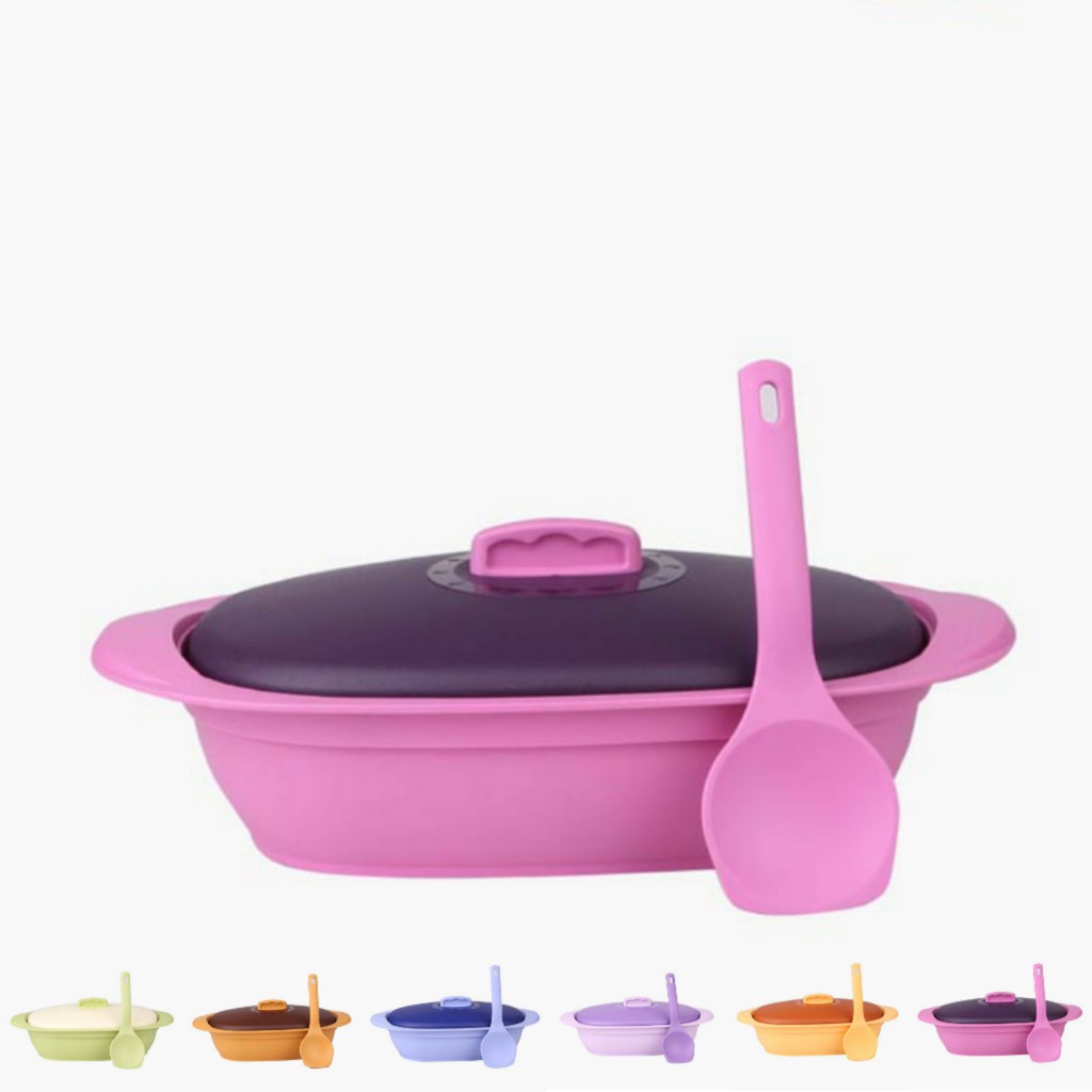 Jual Twin Tulipware OVAL SERVER 2 with Spoon Lodor Makanan Tempat ...