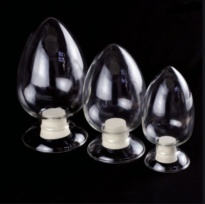 Jual Conical Glass Seed Bottle/Sample Display Bottle Rubber Stopper ...