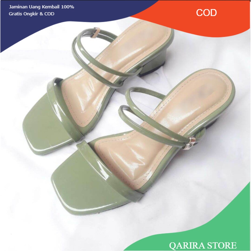 Jual Sandal Heels hak tahu 3 cm WILONA Murah Original | Shopee Indonesia