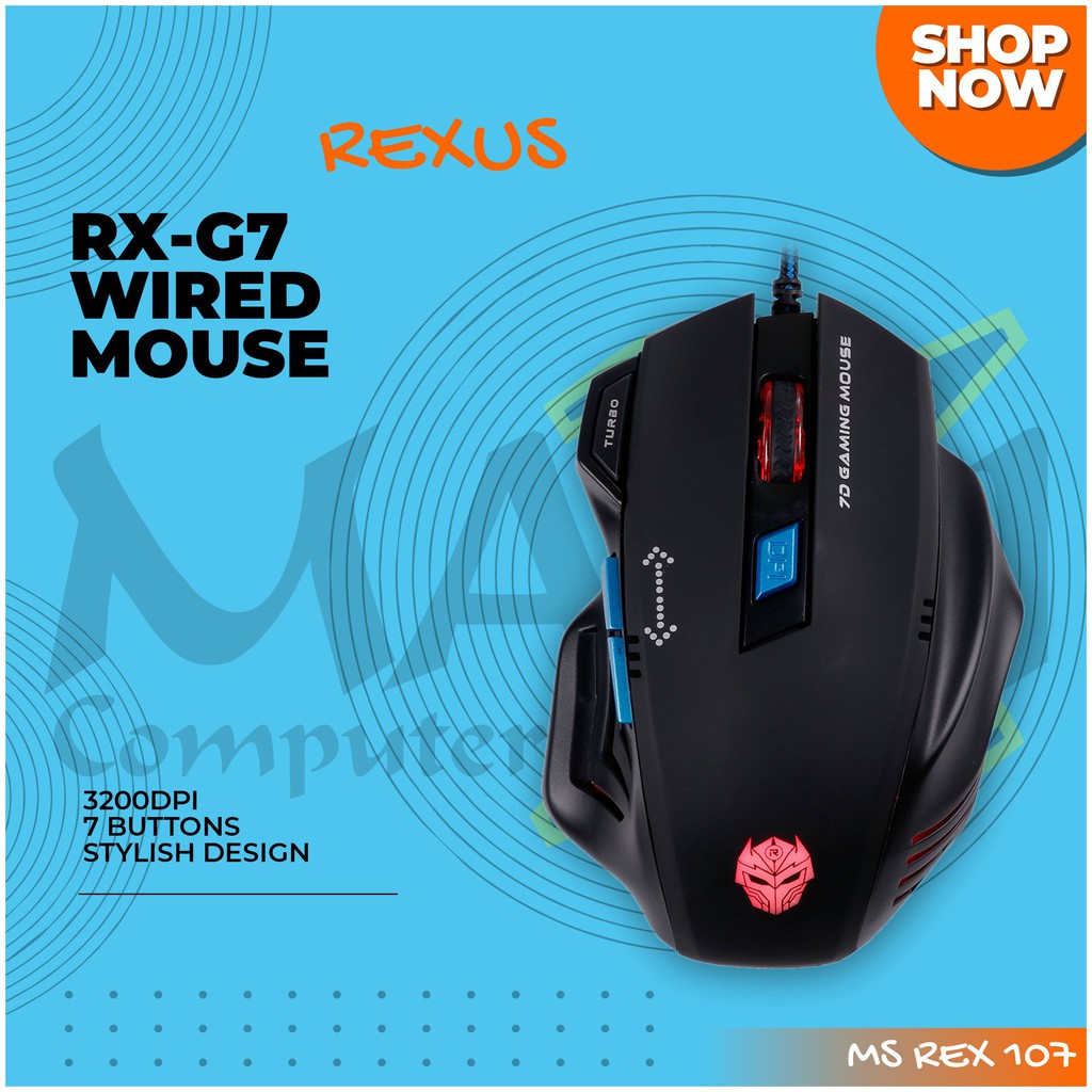 Jual Rexus Xierra G7 3200DPI 125Hz 8G Acceleration Huano Switch 7 ...