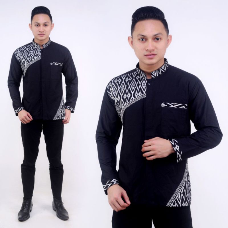 Jual MEIFA BATIK - KOKO HITAM SILVER BATIK MURAH | Shopee Indonesia