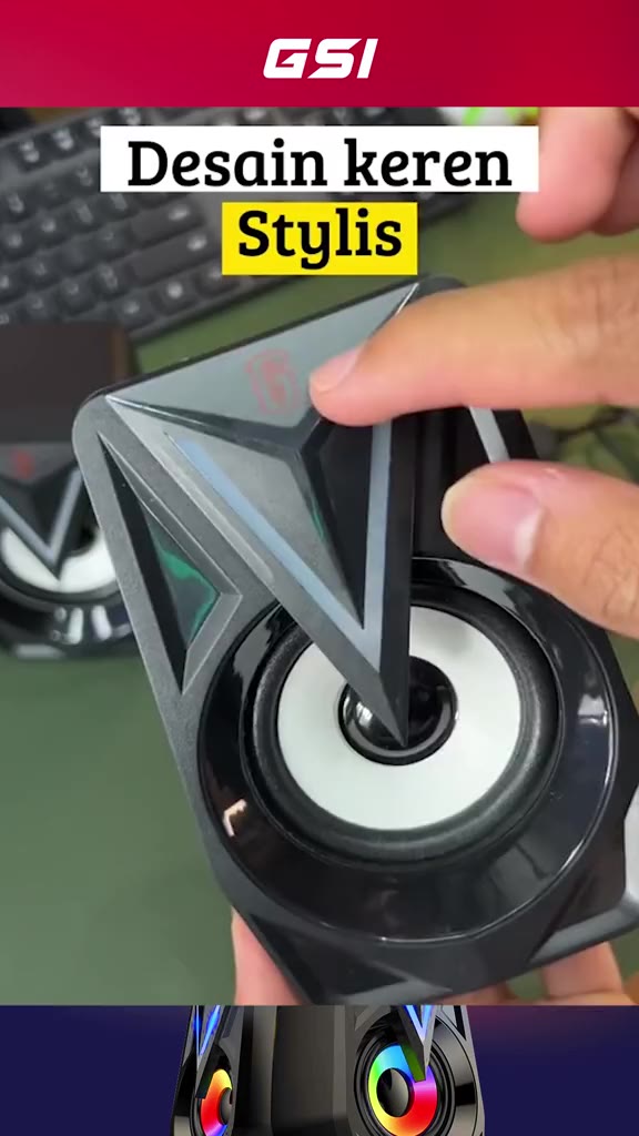 Jual GAMEN Speaker Bluetooth Super Bass PC Gaming Surround Sound GS7 7 RGB Mode Bluetooth 5.3 ...