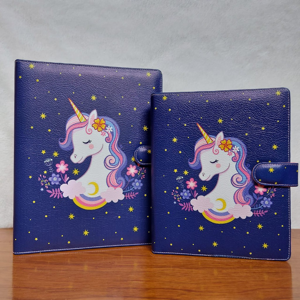 Jual BINDER PRINTING MOTIP UNICORN CUTE A5/20RING DAN B5/26RING ...