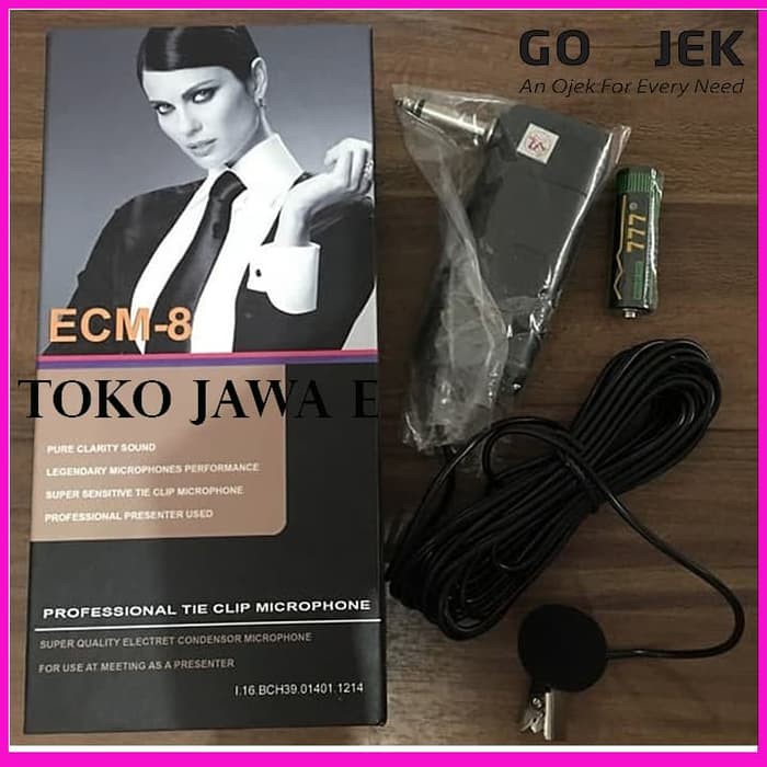 Jual MIC KANCING MIC JEPIT ECM 8 Mic Kancing Mic Meeting Mic Presenter ...