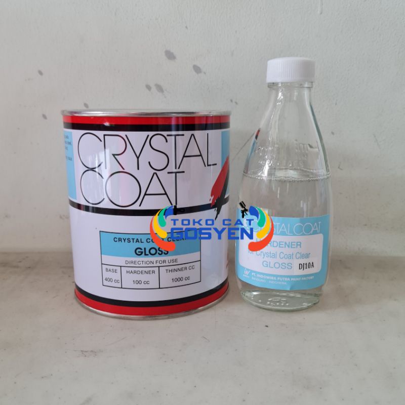 Jual Crystal Coat Clear Gloss Cat Stainless dan Cat Kaca kemasan kaleng ...