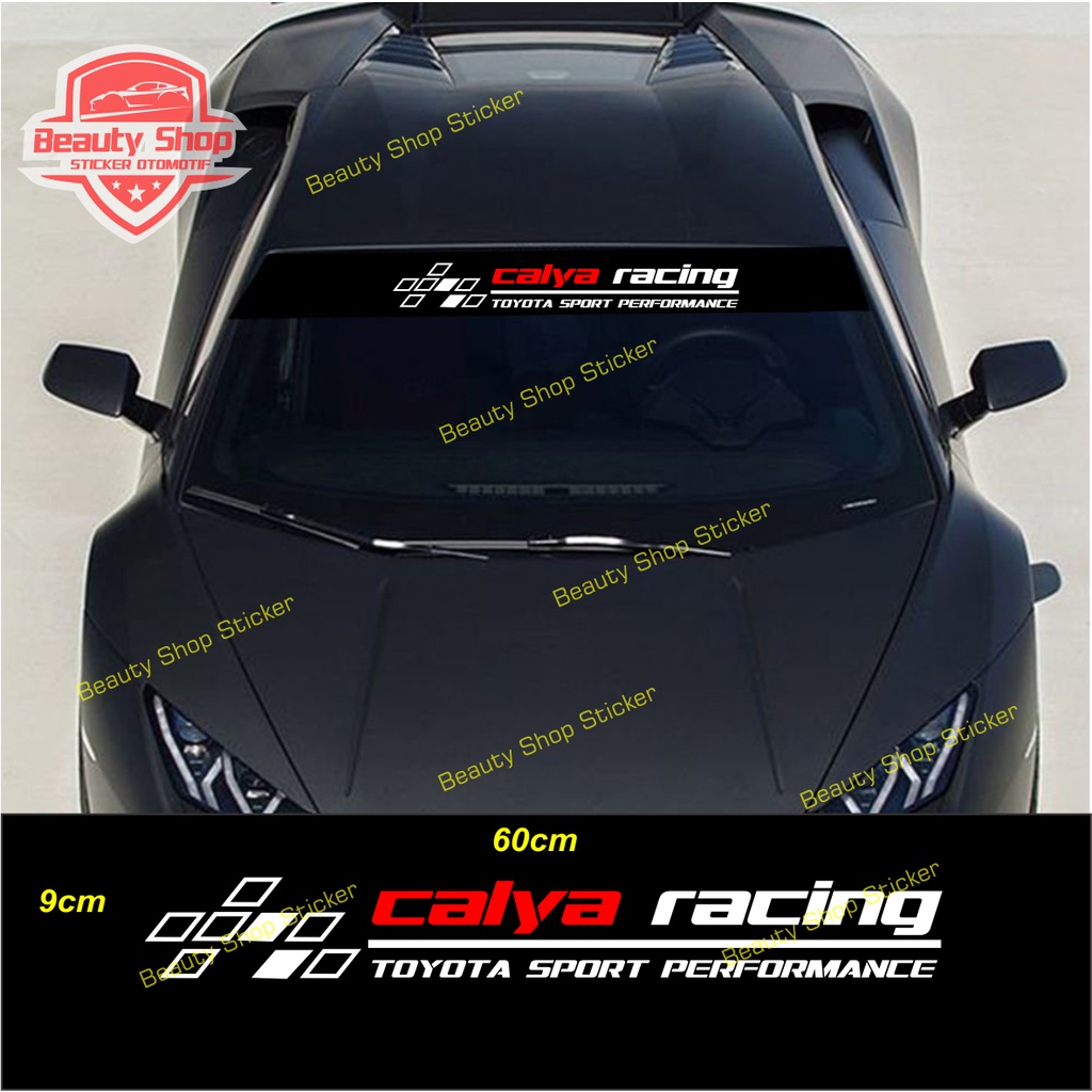 Jual stiker calya racing sport kaca depan / belakang sticker cutting ...