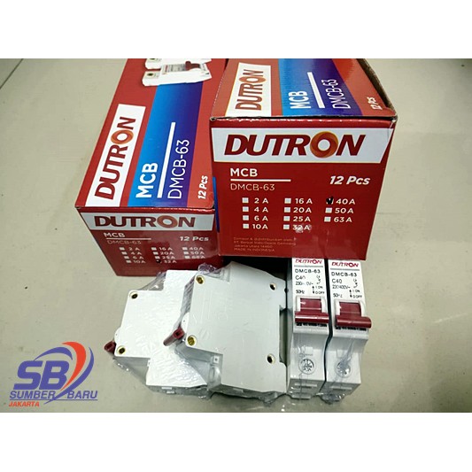 Jual MCB Domae DUTRON 1 Phase CIRCUIT BREAKER SNI Ampere Lengkap ...