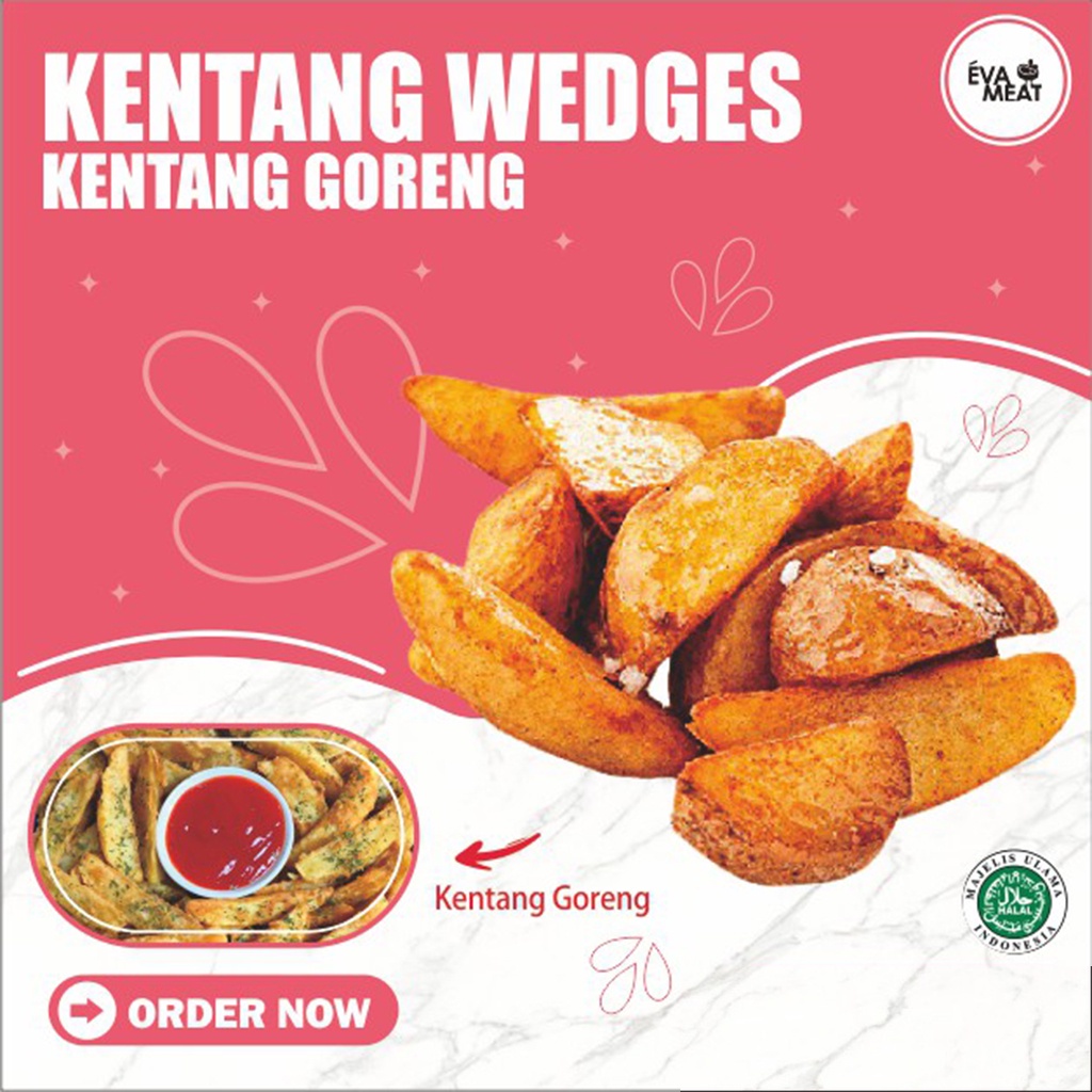 Jual kentang wedges - potato wedges - kentang goreng wedges - french ...