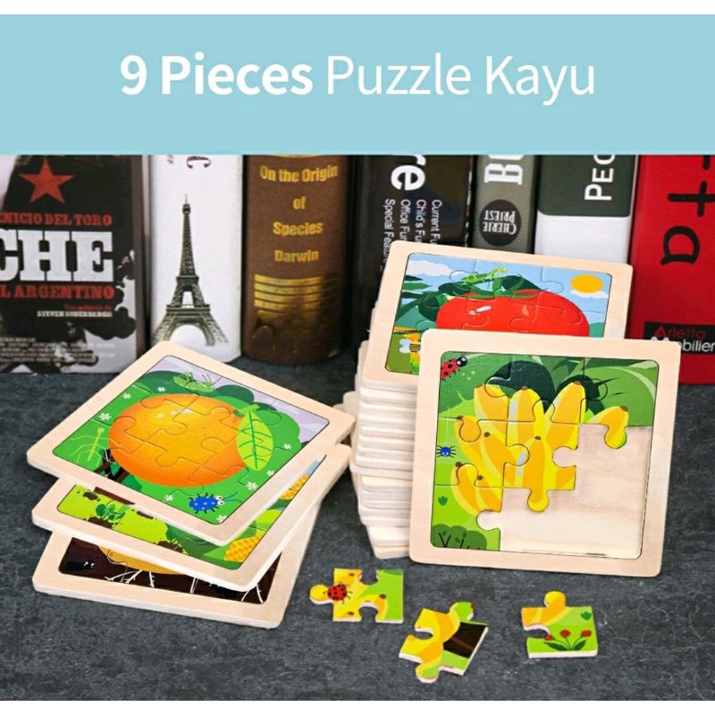 Jual Mainan edukasi anak puzzle kayu buah dan sayur vegetable fruit ...