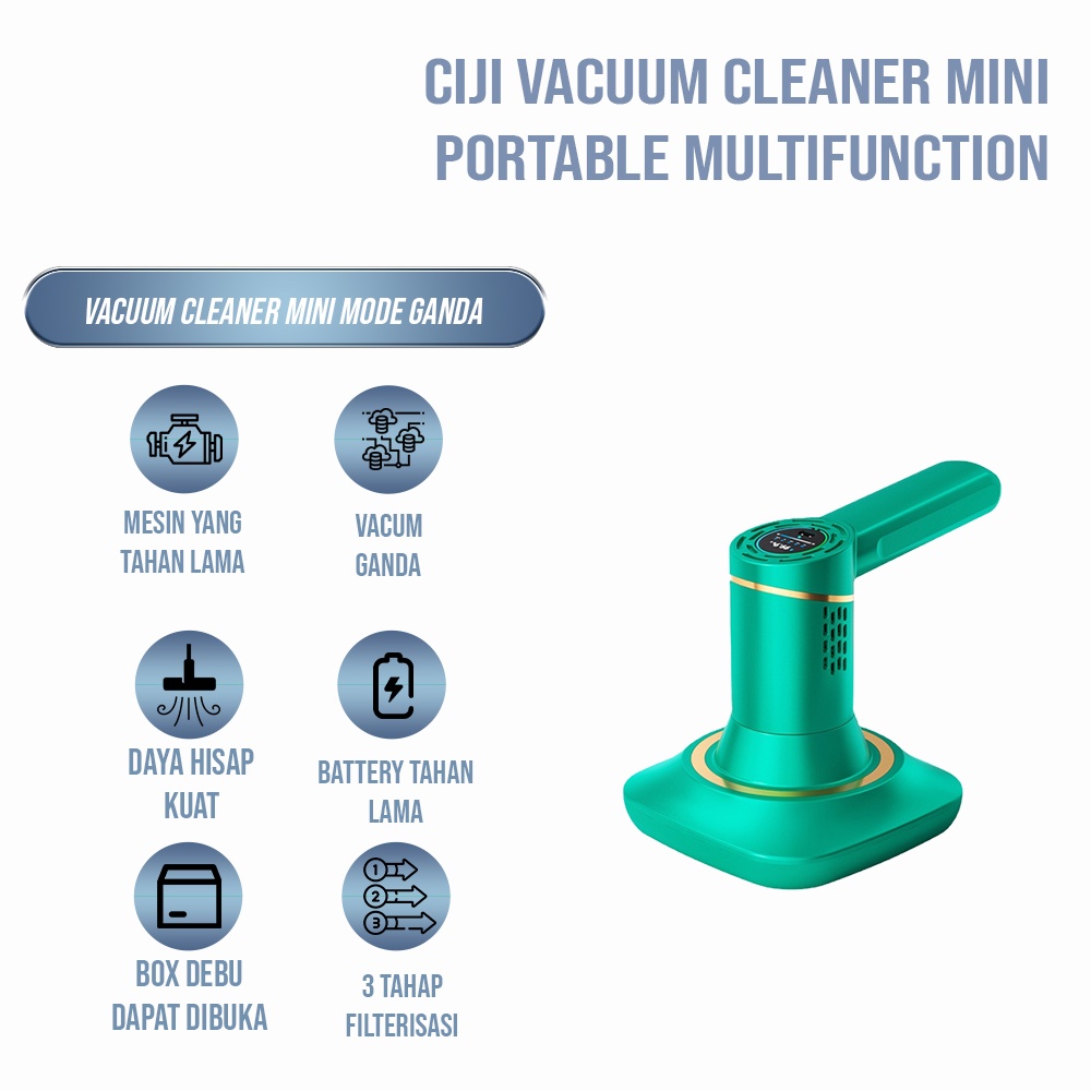 Jual Ciji Vacuum Cleaner Anti Dust Mite Alat Pengusir Tungau 3IN1 ...