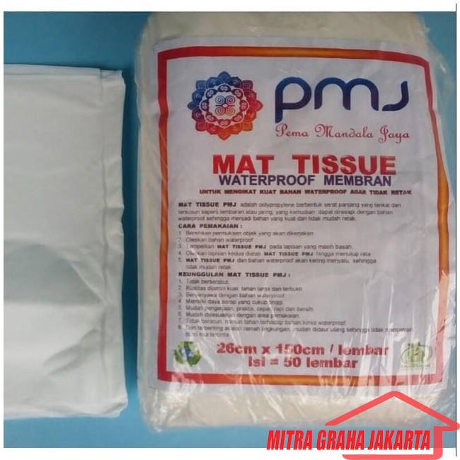 Jual Serat Fiber TISSU Kain Kasa Penambal Bocor Tembok Dinding ...