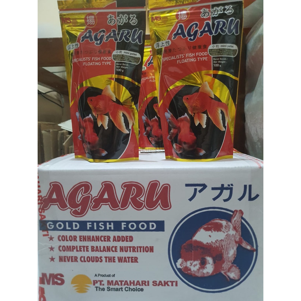Jual AGARU Pakan Ikan Makanan Ikan AGARU Pelet Ikan Hias Mas Koki Fish ...