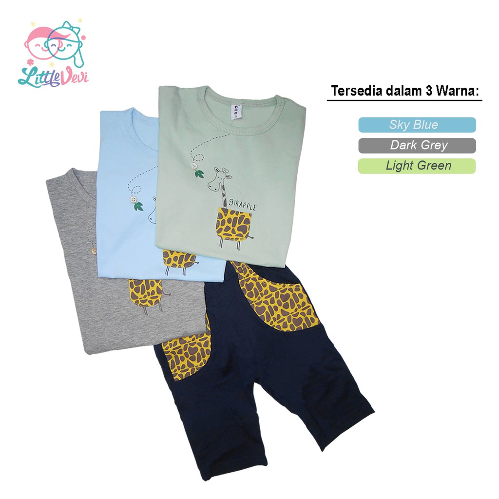 Jual Kaos Setelan Anak Laki-laki Little Vevi Stelan Little Giraffe ...