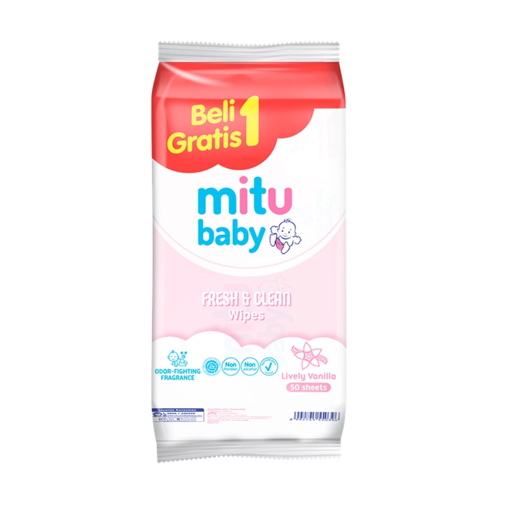 Jual Mitu Baby Tisu Basah Bayi White Vanilla 50 pcs | Shopee Indonesia
