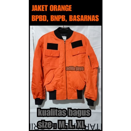 Jual JAKET ORANGE BPBD BNPB SAR BASARNAS model bomber tactical baru ...