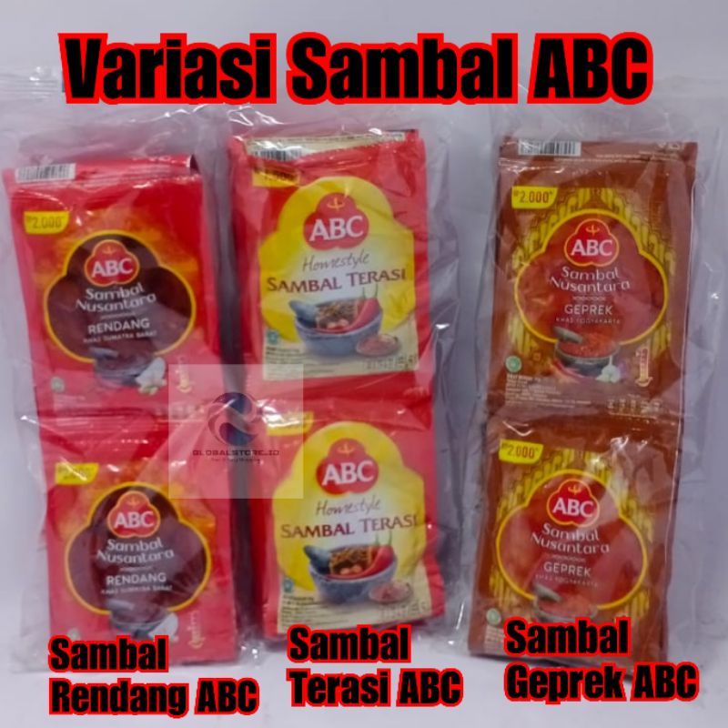 Jual sambal terasi abc sachet / sambal abc geprek / sambal abc rendang ...