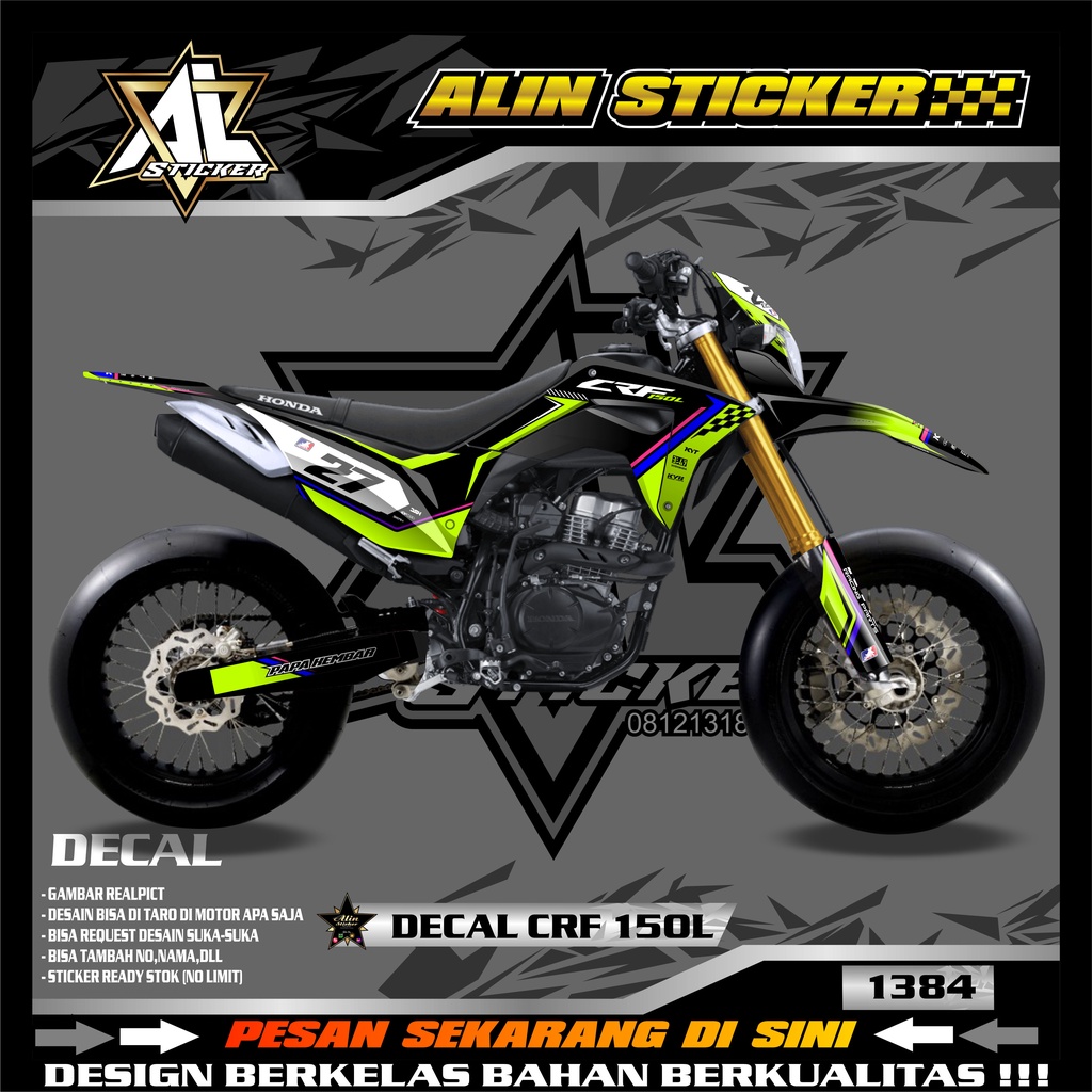Jual DECAL STICKER CRF / DECAL CRF 150 L DESAIN RACING CROME PELANGI HOLOGRAM FULL BODY | Shopee ...