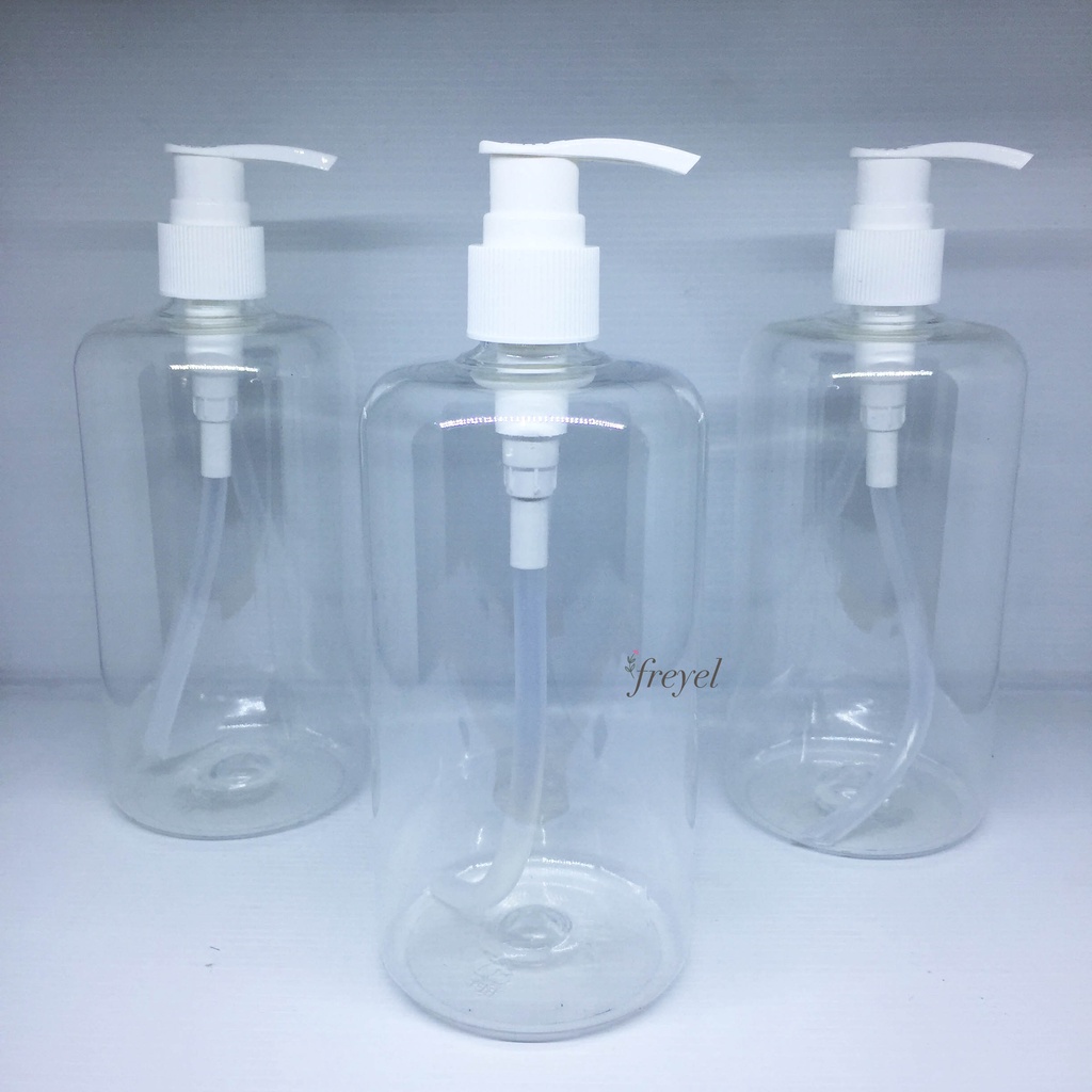 Jual Botol Pump 500 ml PET / Botol Sabun Cair 500ml / Botol Handsanitizer / BPMP500 | Shopee ...