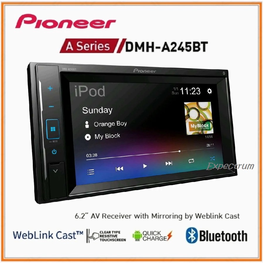 Jual Pioneer DMH-A245BT / A245BT Headunit 2 Din Mirroring by WEBLINK CAST | Shopee Indonesia