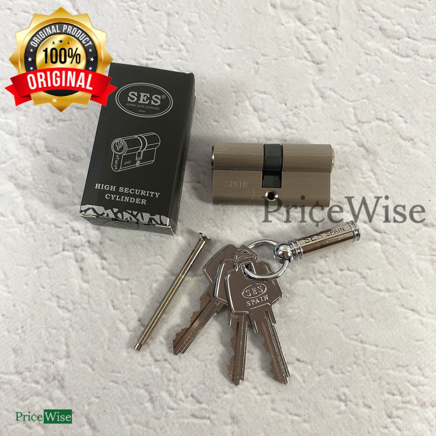 Jual Silinder Kunci Pintu Solid Brass 60 mm SES / Cylinder | Shopee Indonesia