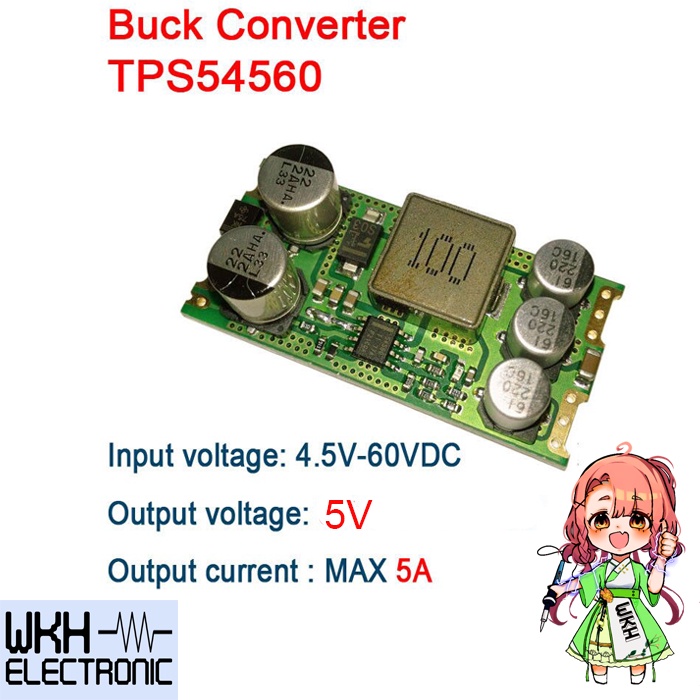 Jual TPS54560 5V DC-DC Buck Converter 4.5-60V to 5V 5A Step Down Voltage Regulator | Shopee ...