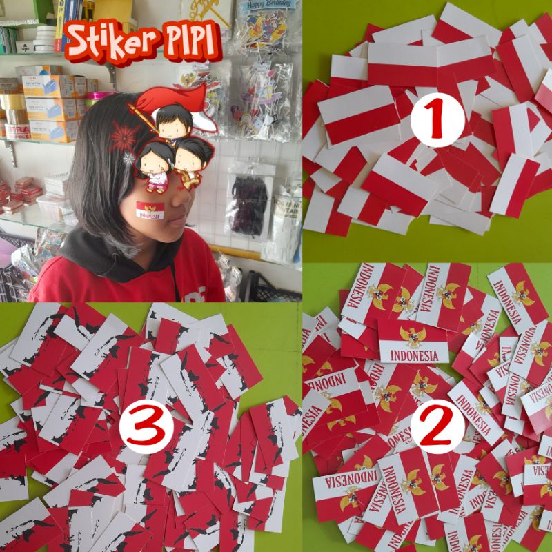 Jual Stiker Pipi Bendera Agustusan Isi 10 dan 100 | Shopee Indonesia